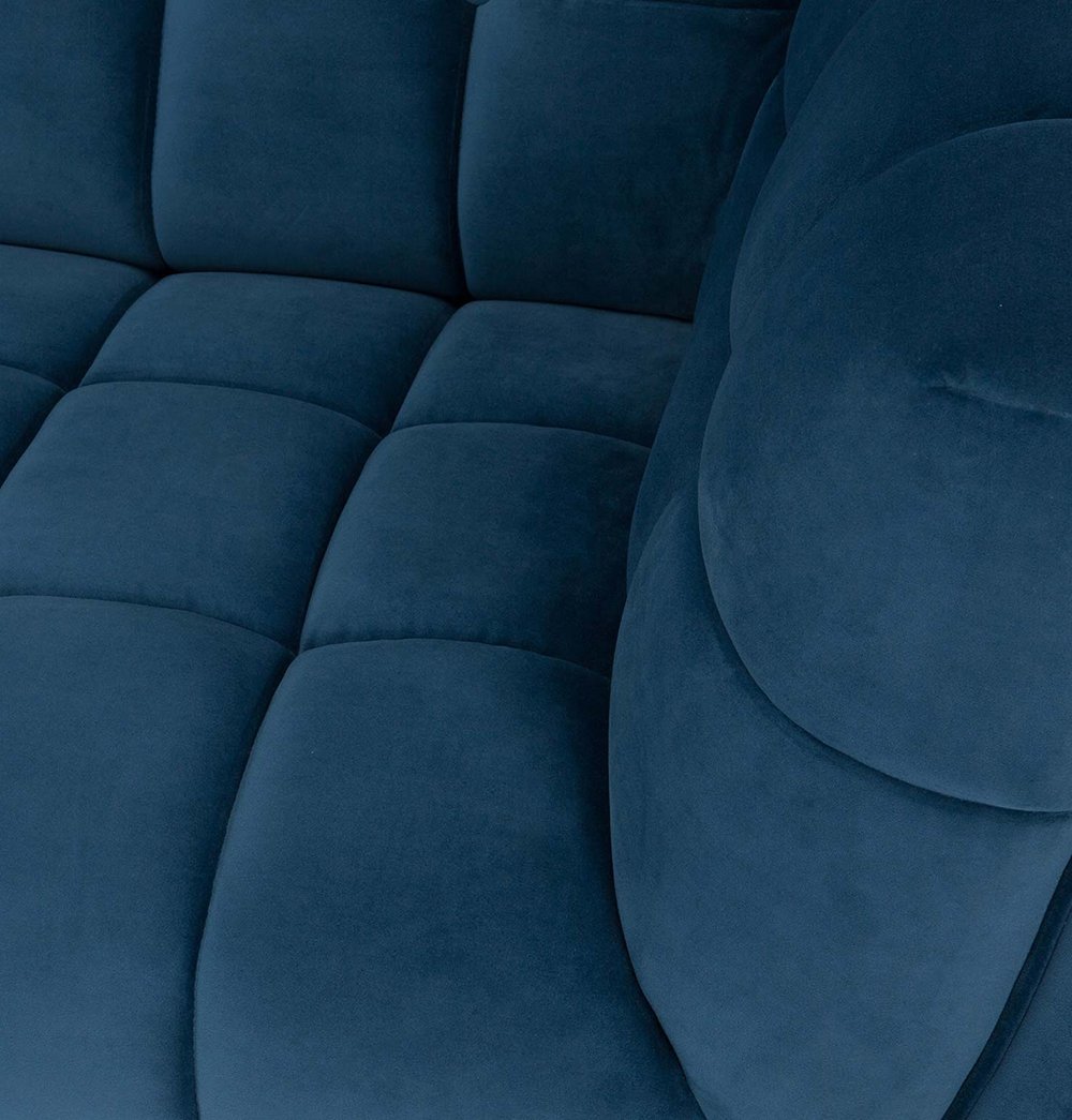 Lucas - Blue Velvet 2-Seater Sofa