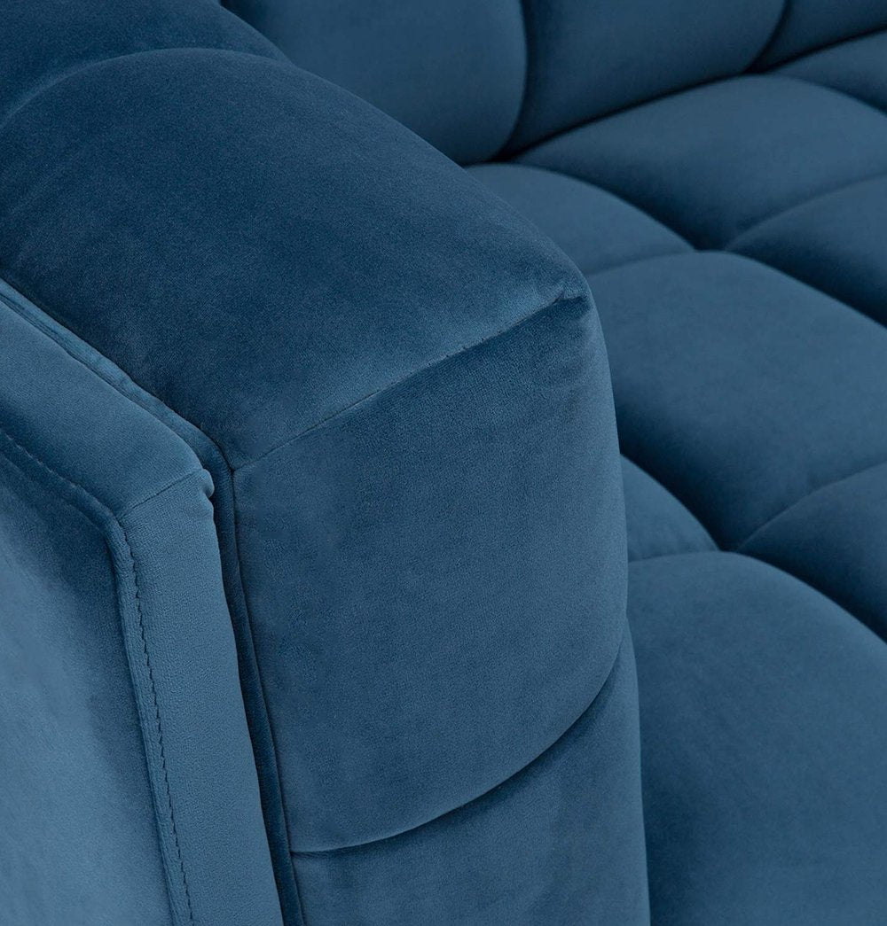 Lucas - Blue Velvet 2-Seater Sofa