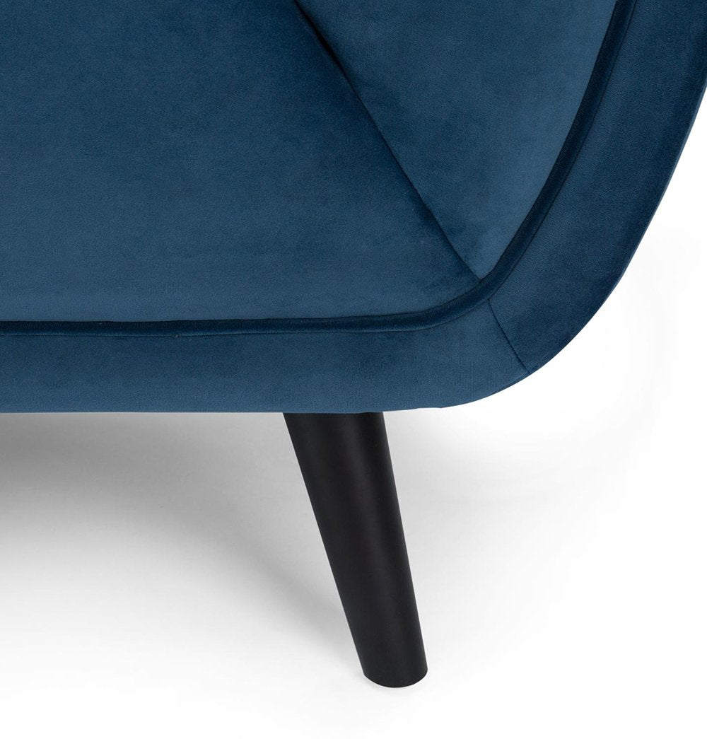 Lucas - Blue Velvet 2-Seater Sofa