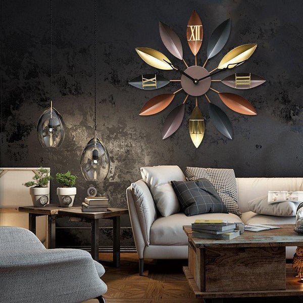 Roma - Mediterranean Leaf Spoke Clock